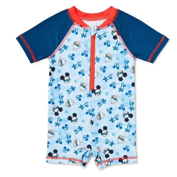 Disney | Swim | 22 Mickey Mouse Rash Guard Swimsuit | Poshmark